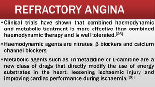 Anti anginal drugs, uses, mechanism of action, adverse effects | PPTX