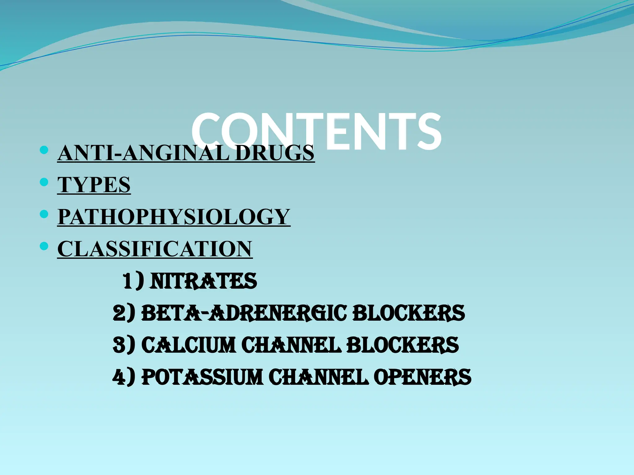 Anti-anginal drugs, pathophysiology, their mechanism of action and ...