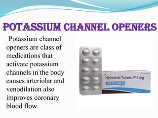 Anti-anginal drugs, pathophysiology, their mechanism of action and ...