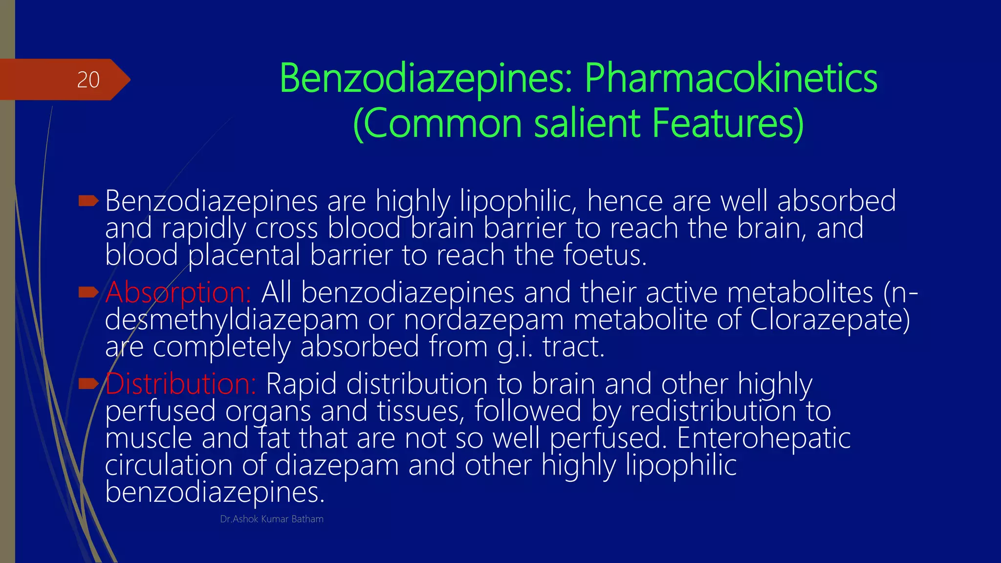 Anti-anxiety Drugs:Benzodiazepine Receptor Agonists. Dr. Ashok Kumar ...