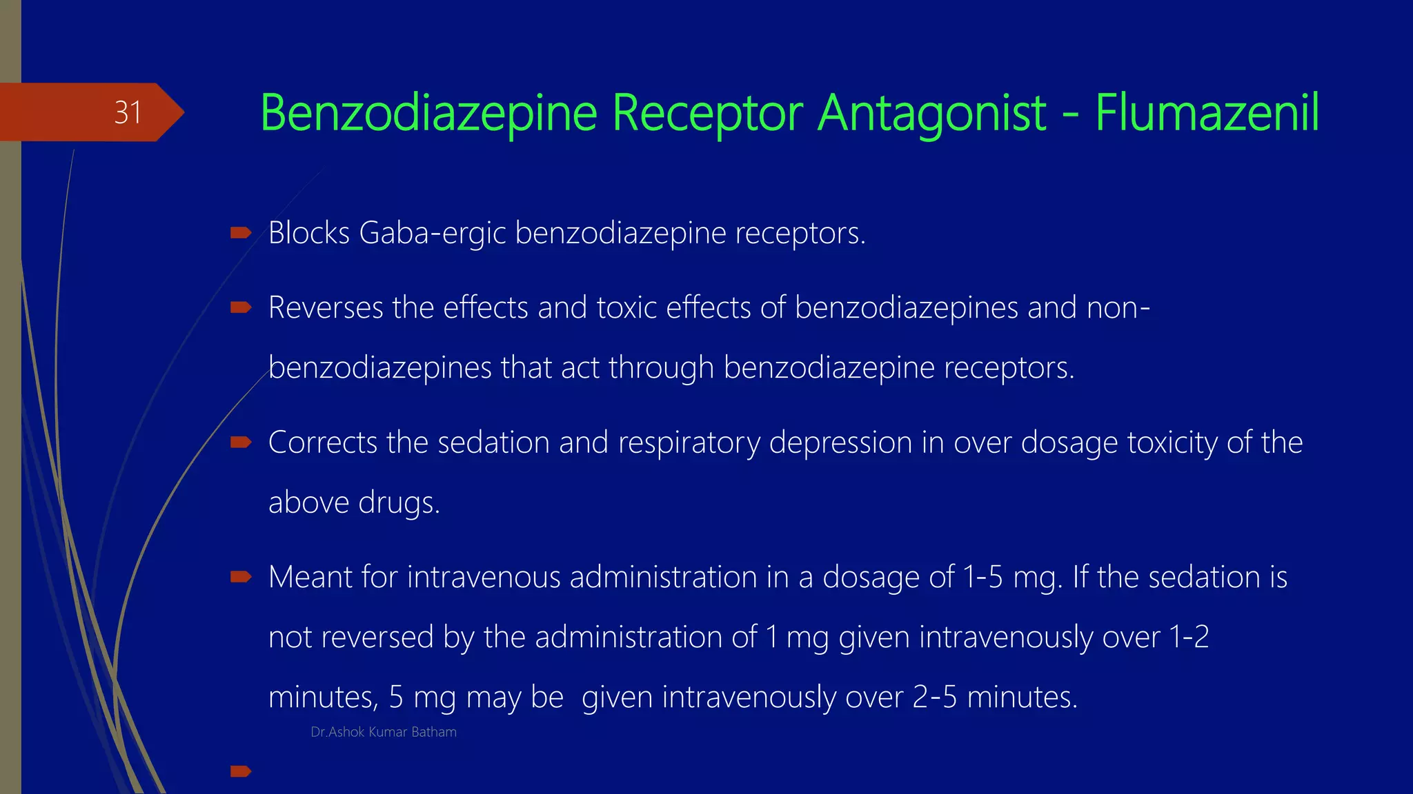 Anti-anxiety Drugs:Benzodiazepine Receptor Agonists. Dr. Ashok Kumar ...