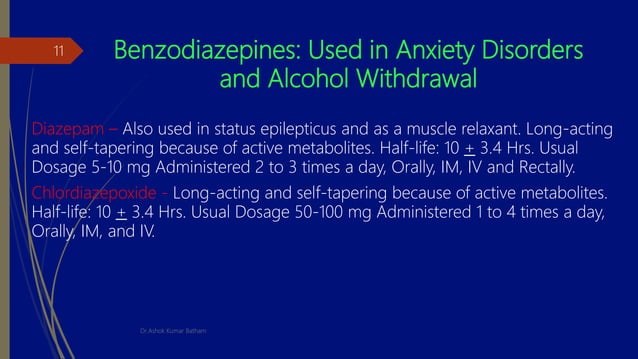 Anti-anxiety Drugs:Benzodiazepine Receptor Agonists. Dr. Ashok Kumar ...