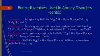 Anti-anxiety Drugs:Benzodiazepine Receptor Agonists. Dr. Ashok Kumar ...