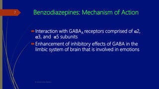 Anti-anxiety Drugs:Benzodiazepine Receptor Agonists. Dr. Ashok Kumar ...