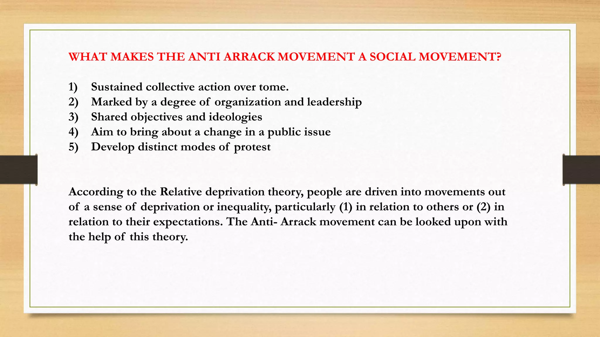 Anti arrack movement | PPTX