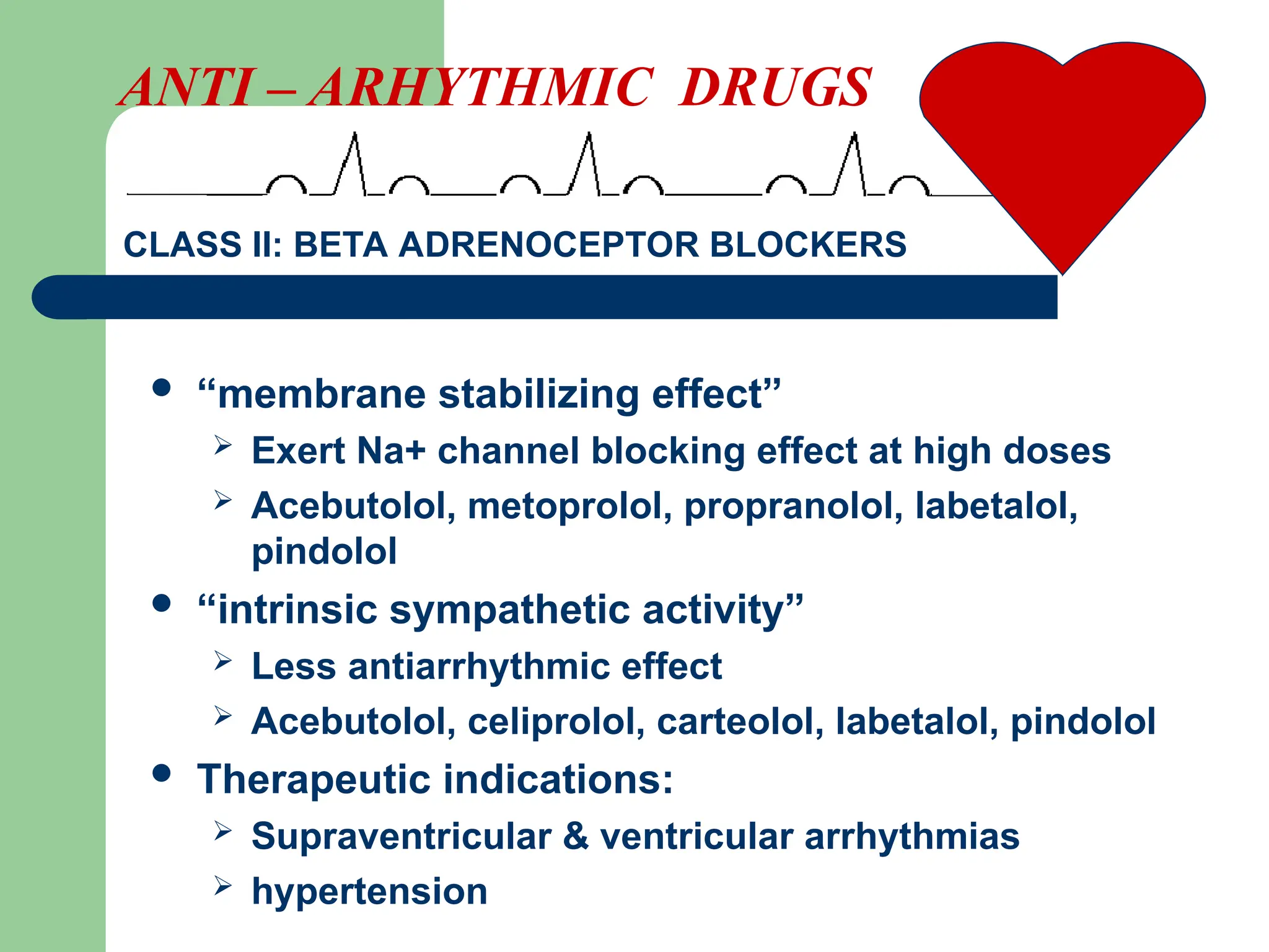 ANTI-ARRHYTHMIC for mbbs bds bsc nursing | PPT
