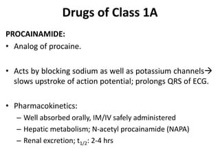 Anti arrhythmic drugs | PPTX