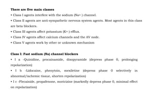 Anti-arrhythmic Drugs medicinal chemistey | PPTX