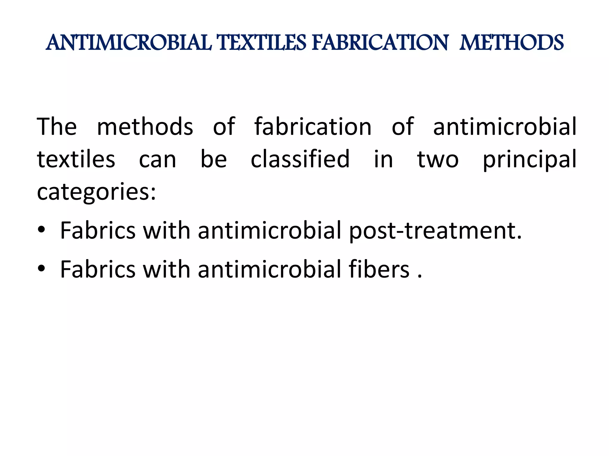 Anti bacterial finish | PPTX