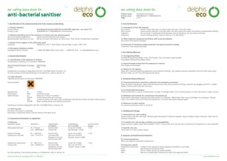 DelphisEco - Anti bacterial - MSDS | PPT