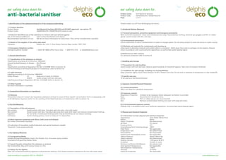 DelphisEco - Anti bacterial - MSDS | PDF