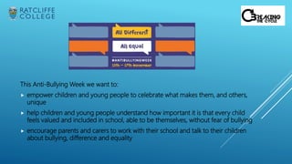 Anti Bullying - Parent Cafe 2017 | PPTX