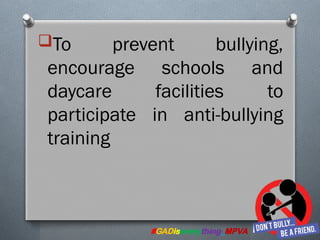 Anti-Bullying Law section india masiklab | PPT