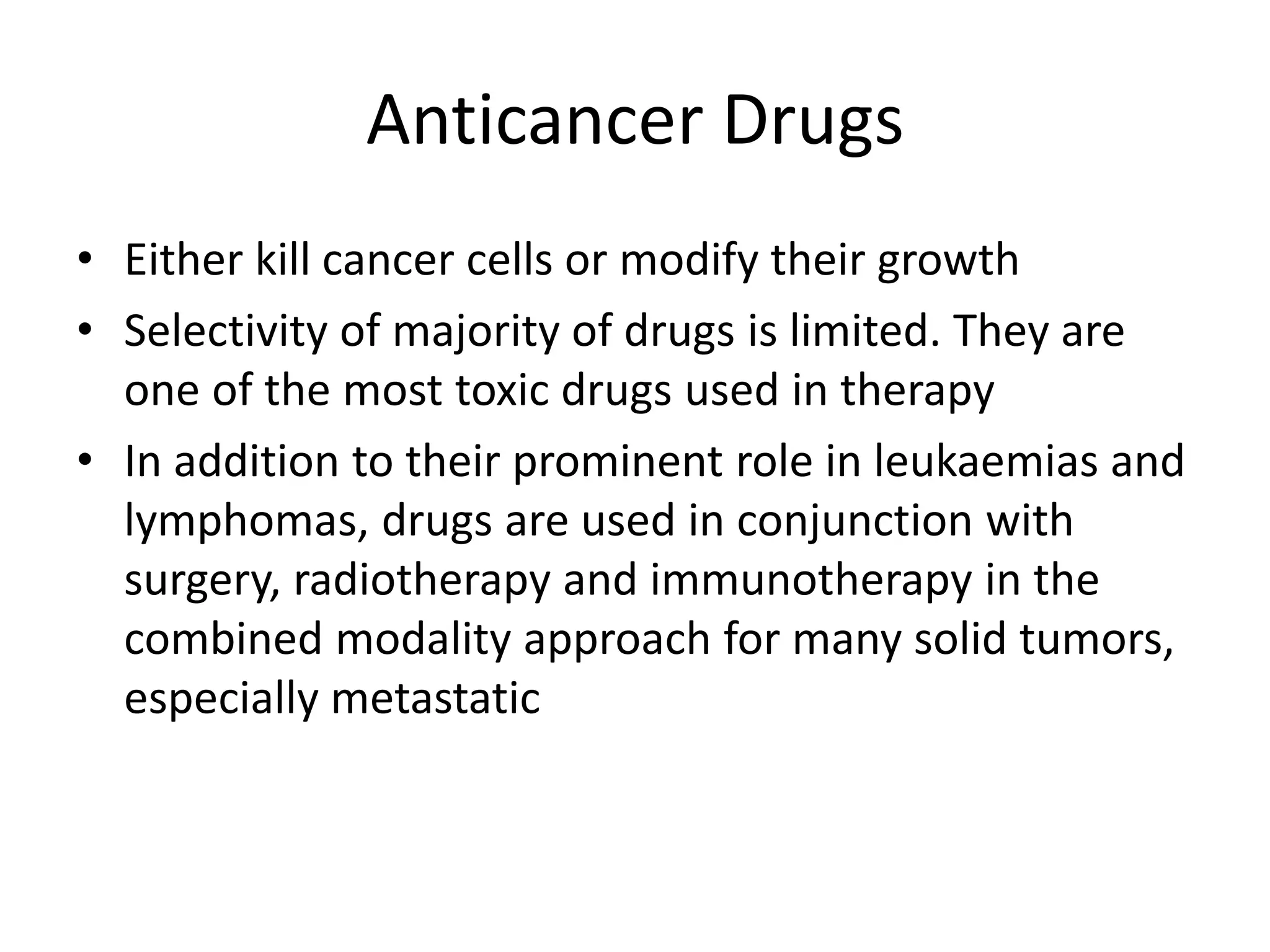 Anti-cancer drugs | PPTX
