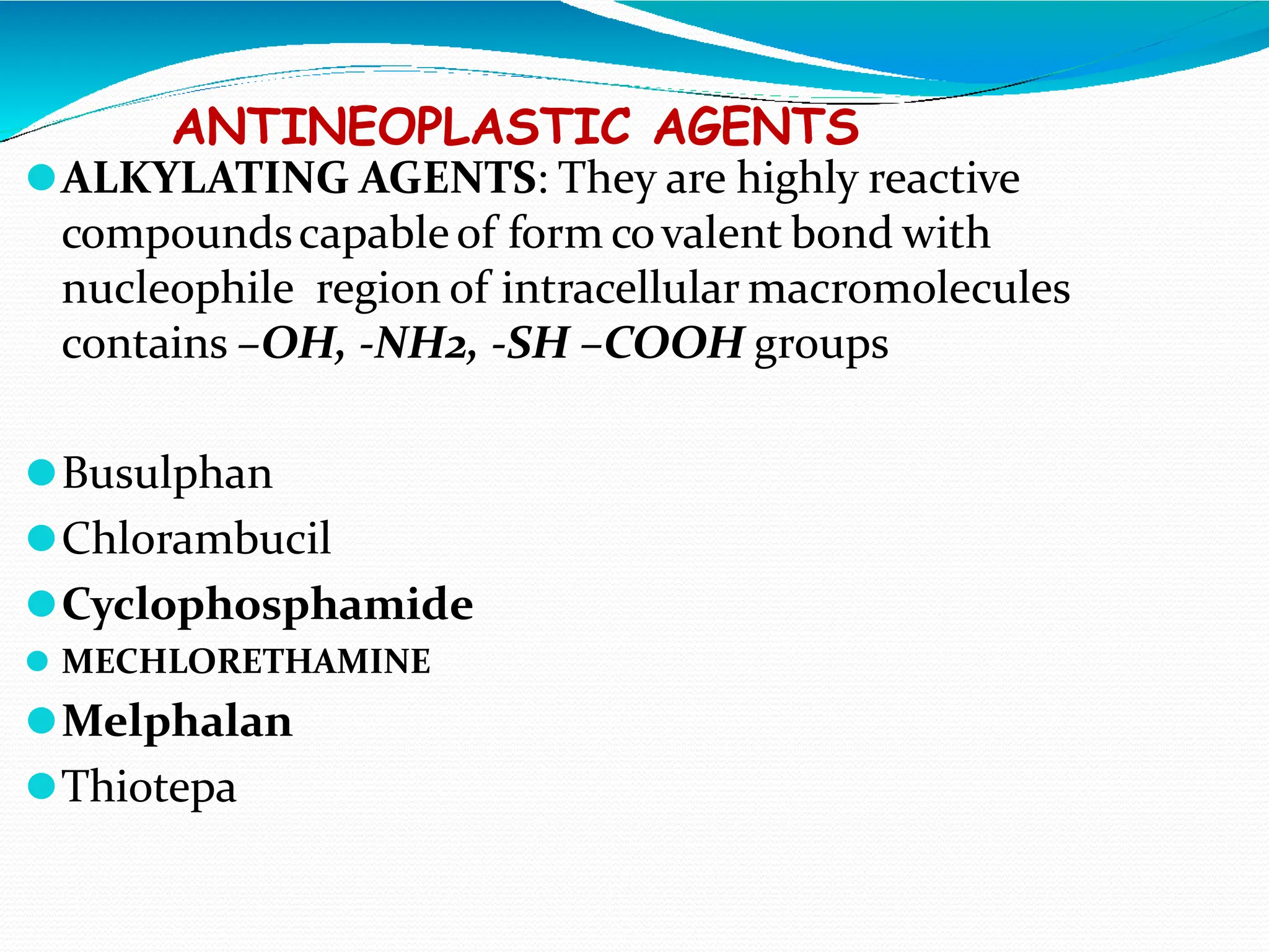 Anti-cancer Agents in Medicinal Chemistry-II | PPTX