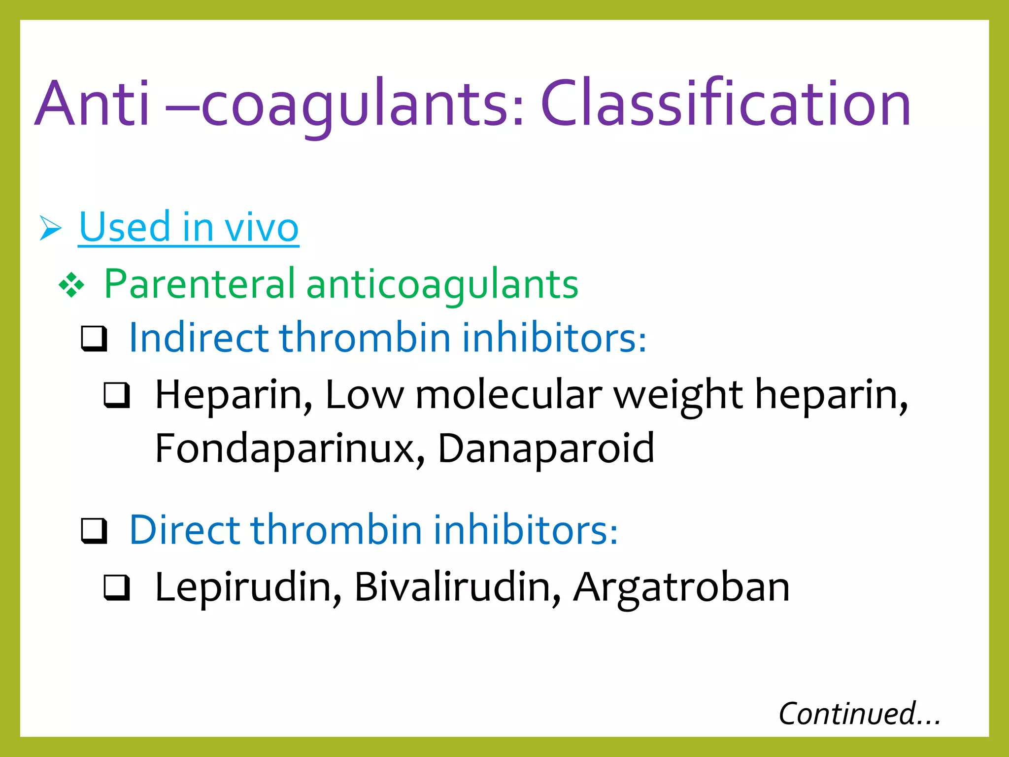 Anti coagulants | PPTX
