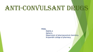 Anti convulsant drugs | PDF