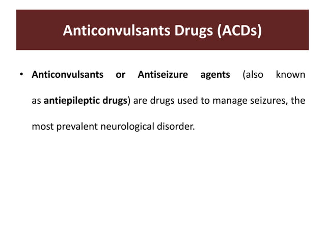 Anti-convulsants and its side affect and mechanism of action | PPT