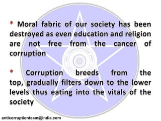 ANTI CORRUPTION TEAM INDIA | PPTX