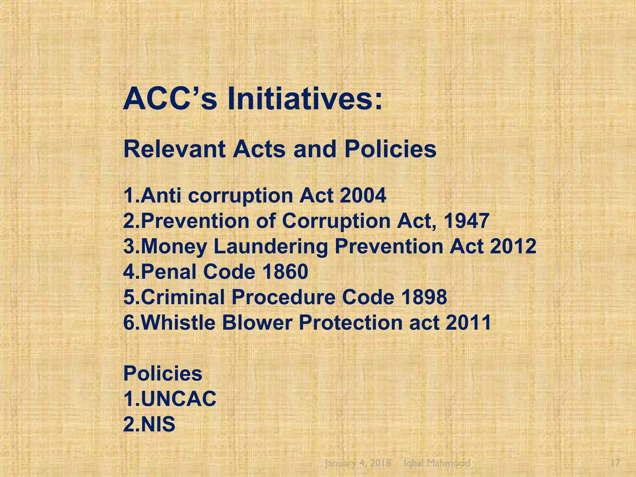 Anti corruption and integrity - causes and consequence | PPT