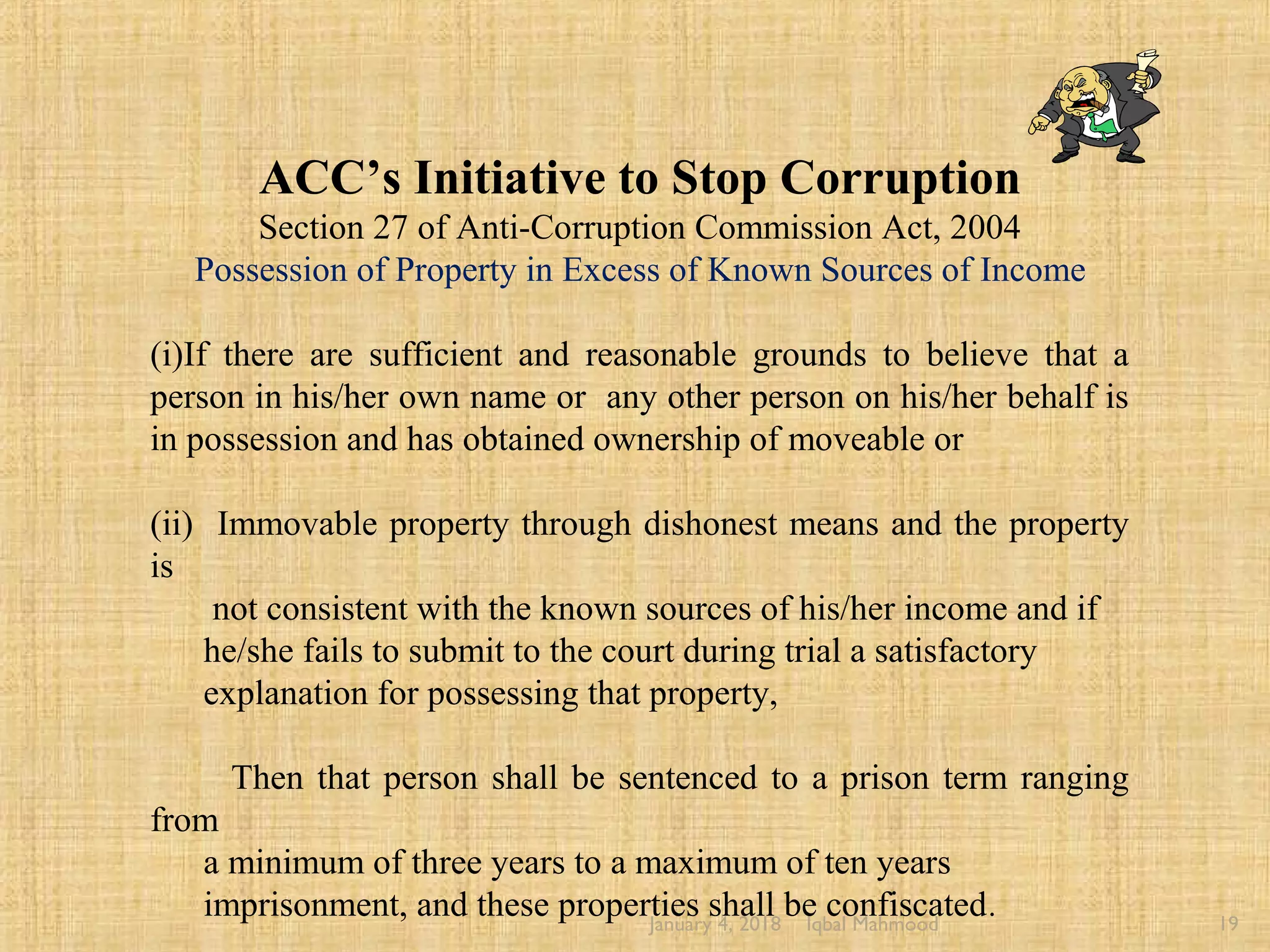 Anti corruption and integrity - causes and consequence | PPT