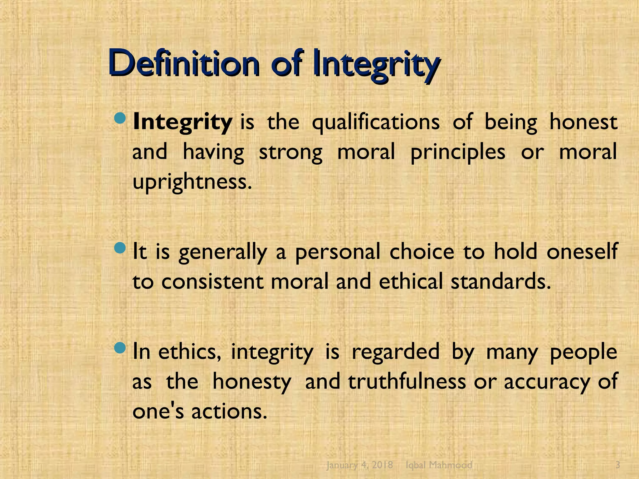 Anti corruption and integrity - causes and consequence | PPT