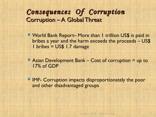 Anti corruption and integrity - causes and consequence | PPT
