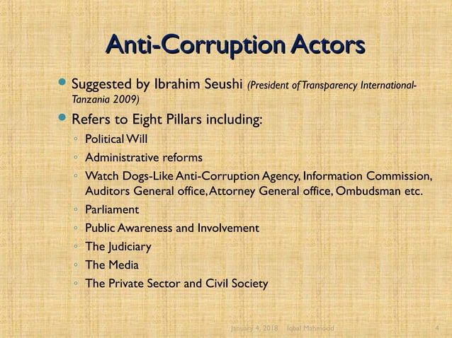 Anti corruption and integrity - causes and consequence | PPT | Debated ...