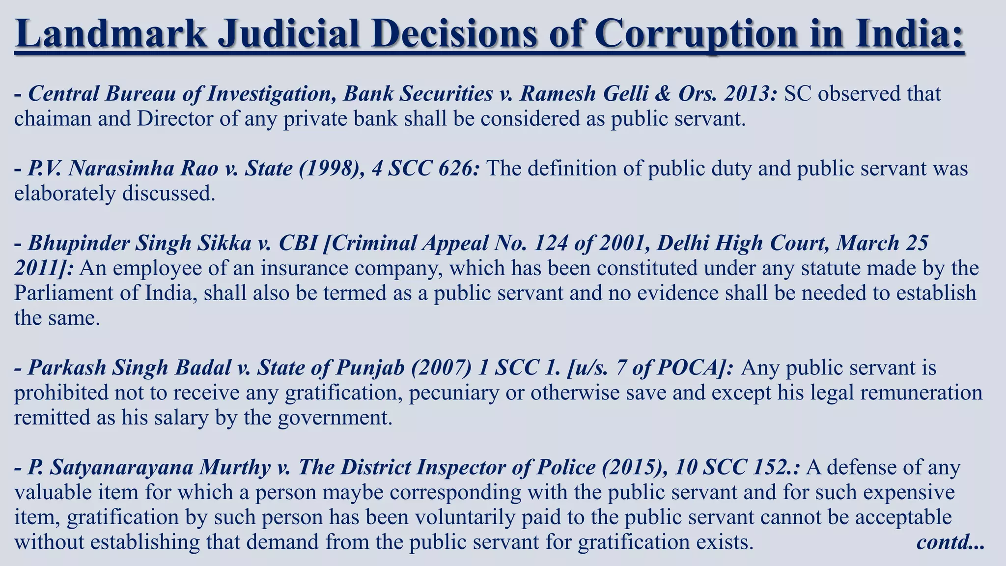 Anti corruption laws in india-ppt as on 25.02.2018