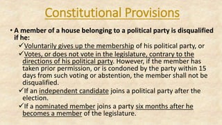 Anti defection law | PPTX