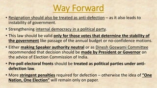 Anti defection law | PPTX