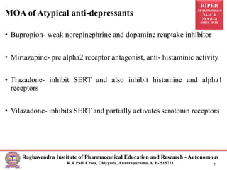 Pharmacology of Anti-depressants | PPTX