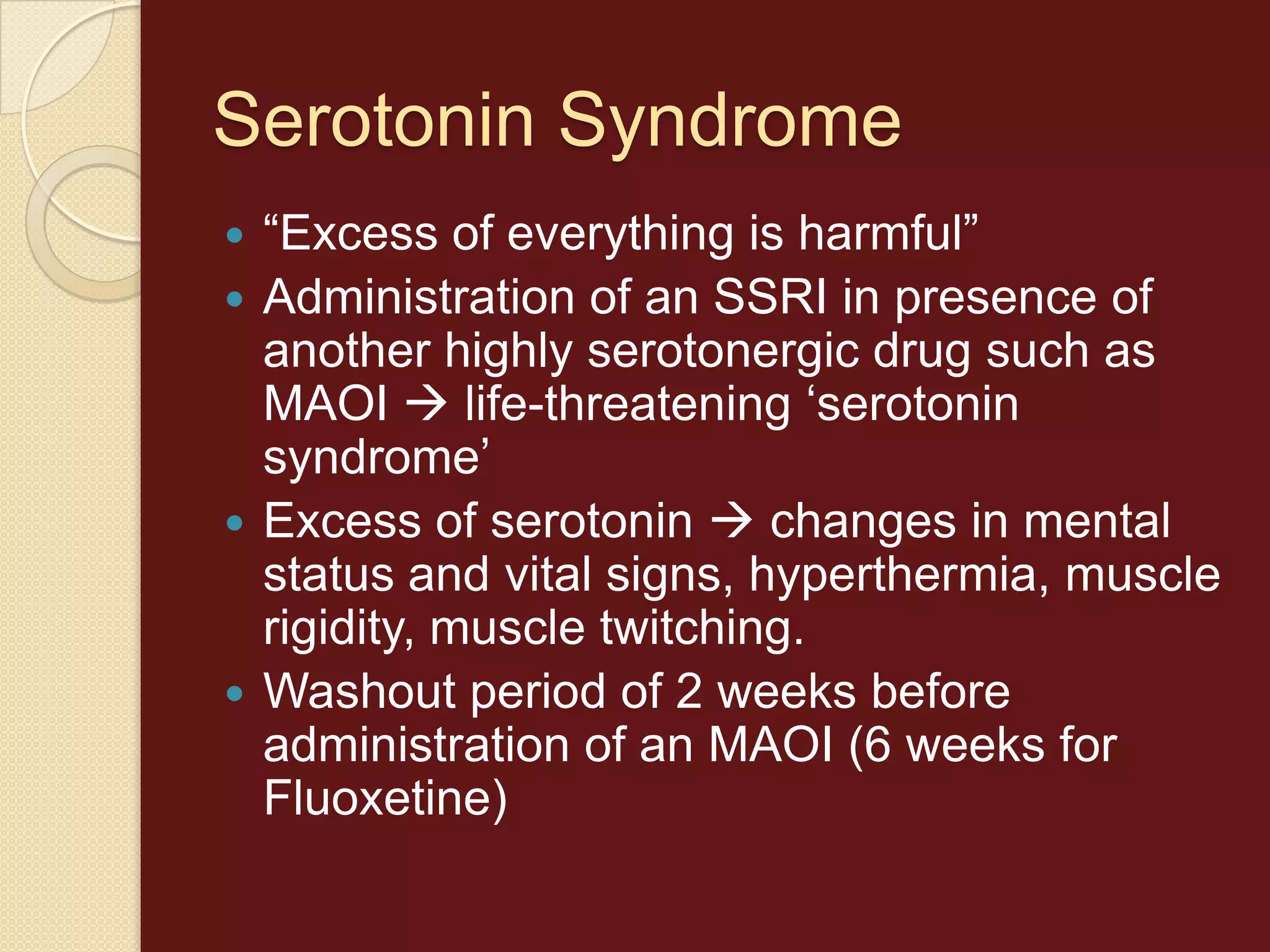 Anti-depressants - Selective Serotonin Re-uptake Inhibitors (SSRIs) | PPTX