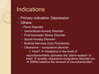 Anti-depressants - Selective Serotonin Re-uptake Inhibitors (SSRIs) | PPTX