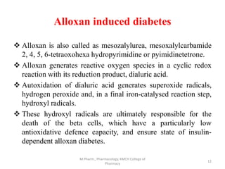 ANIMAL MODELS FOR BIOLOGICAL SCREENING OF ANTI-DIABETIC DRUGS | PPTX