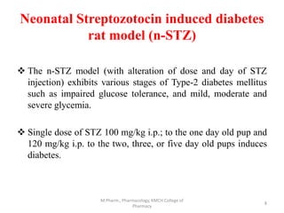 ANIMAL MODELS FOR BIOLOGICAL SCREENING OF ANTI-DIABETIC DRUGS | PPTX