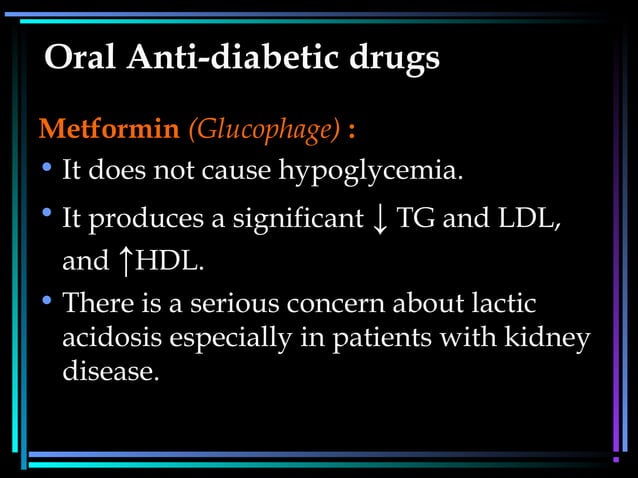 Anti diabetic drugs | PPT | Endocrine and Metabolic Diseases | Diseases ...