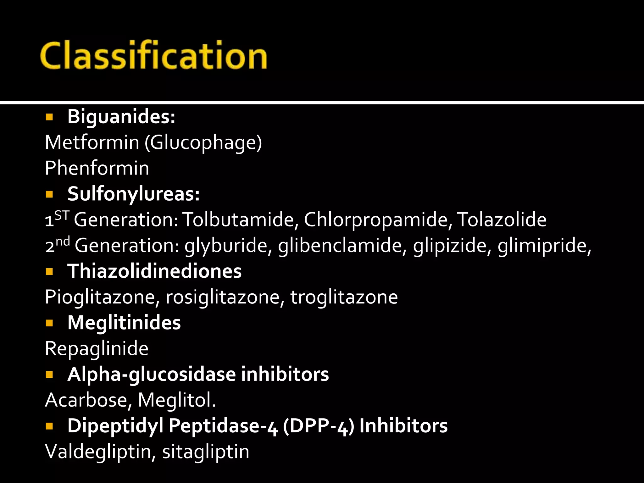 Anti diabetic drugs and management of diabetic complications | PPTX
