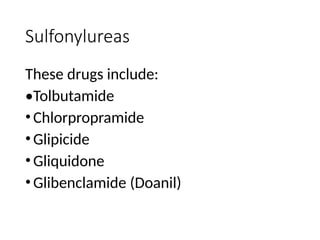 Anti-Diabetic Drugs and Glucagon -2.pptx