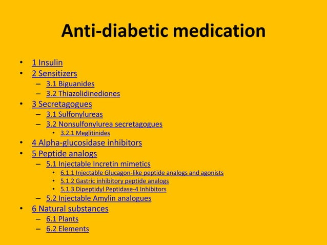 Anti diabetic medication | PPTX