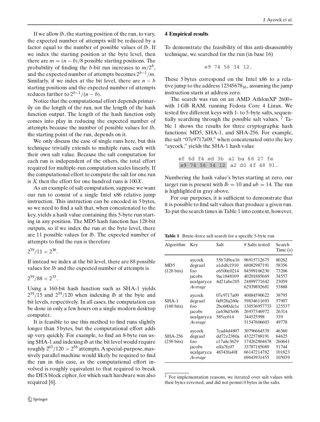 Anti disassembly using cryptographic hash functions | PDF | Antivirus Software | Computer ...