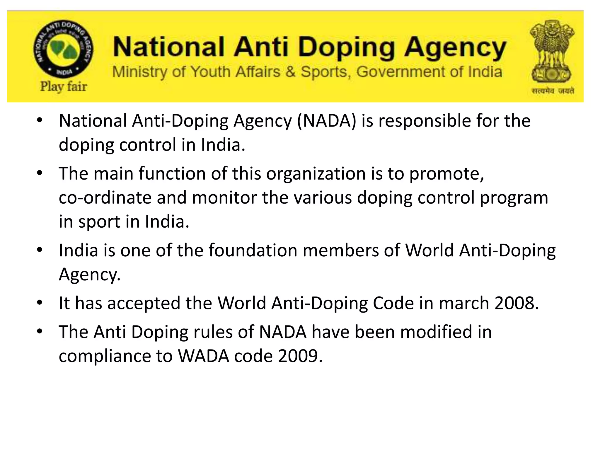 Anti doping in sports | PPTX