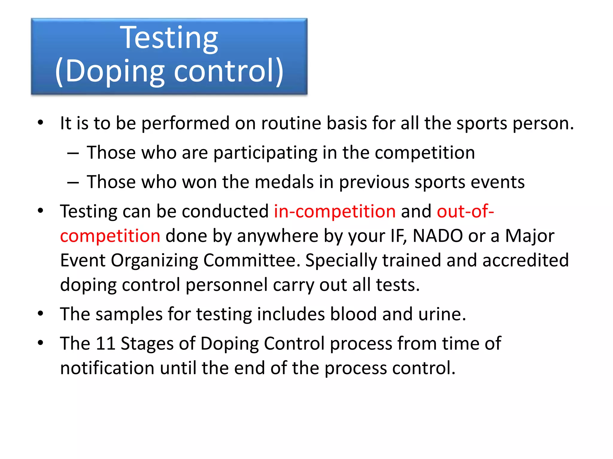 Anti doping in sports | PPTX