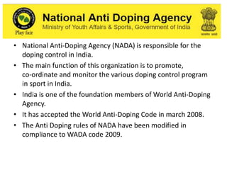 Anti doping in sports | PPTX