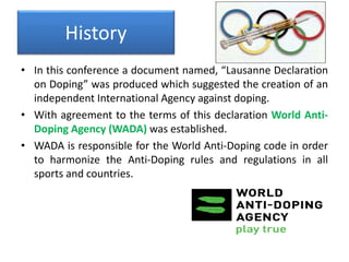 Anti doping in sports | PPTX