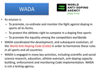 Anti doping in sports | PPTX