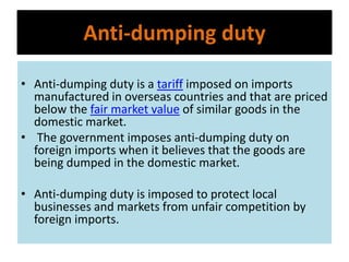 Anti dumping | PPTX