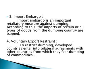 Anti dumping measures | PPTX
