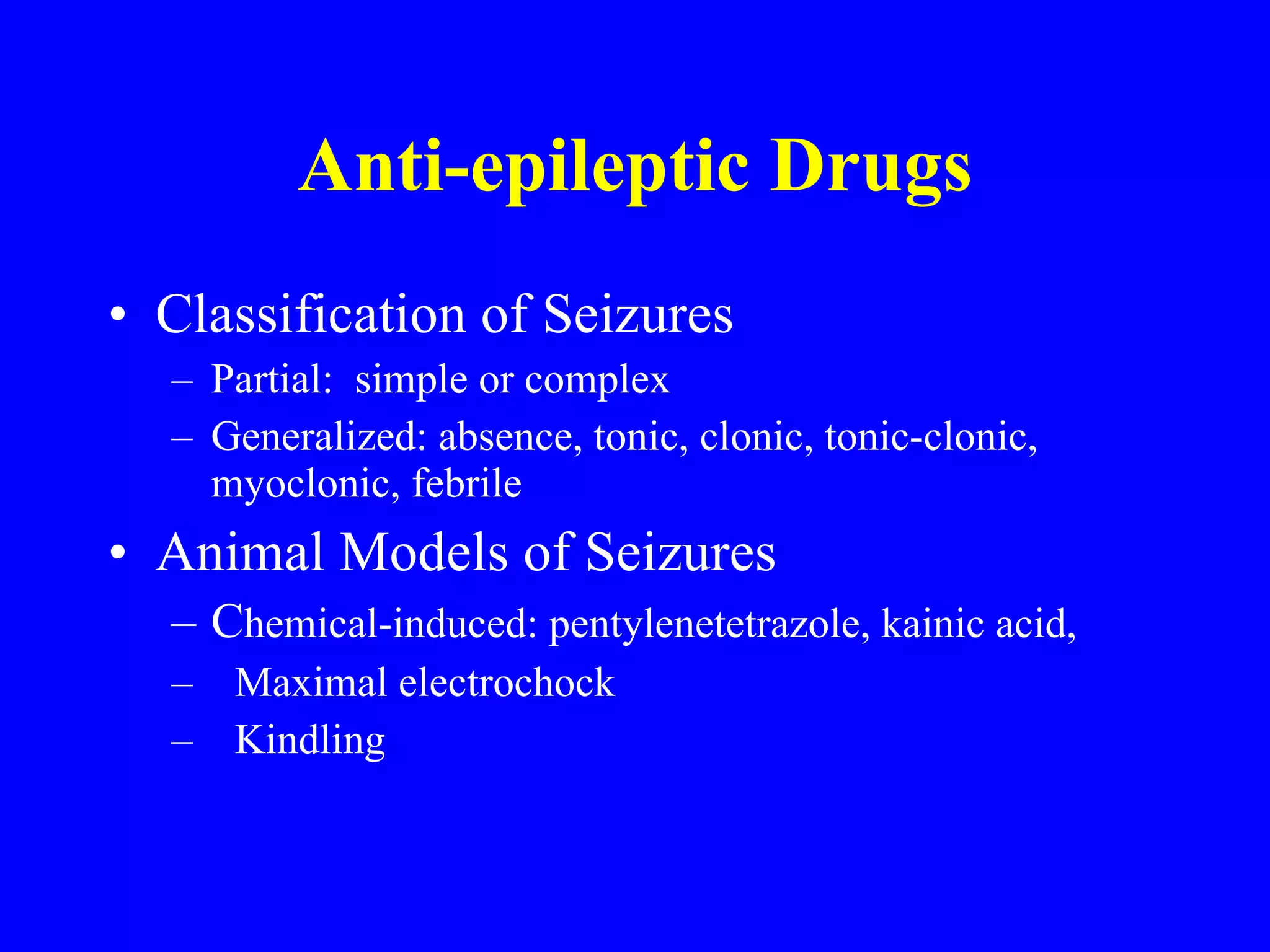 Anti epileptic drugs | PPT