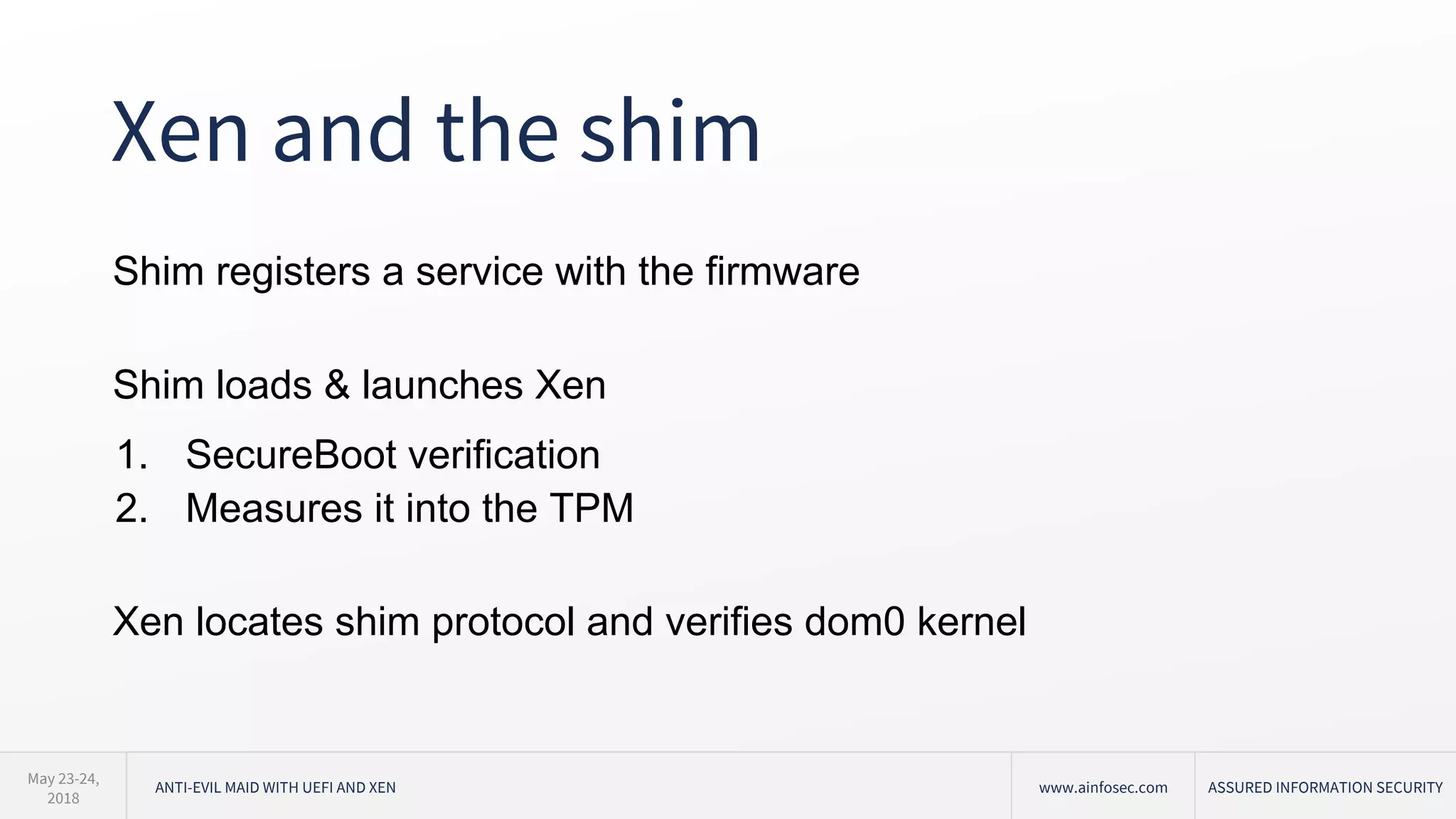 Anti-evil maid with UEFI and Xen | PPT